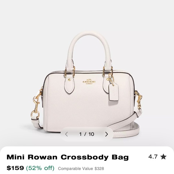 Coach | Bags | Coach Mini Rowan Crossbody Bag Chalk | Poshmark